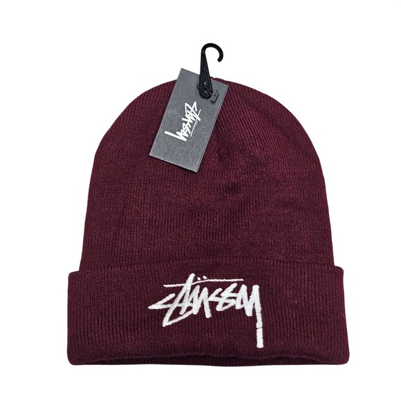 Stussy | Accessories | Stussy Big Stock Cuff Beanie Os Burgundy ...